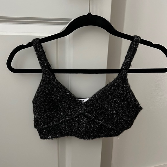 Zara | Tops | Zara Wool Bra Top | Poshmark